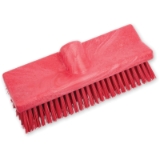 Bi-Level Red 10" Scrub Brush - BradyPLUS